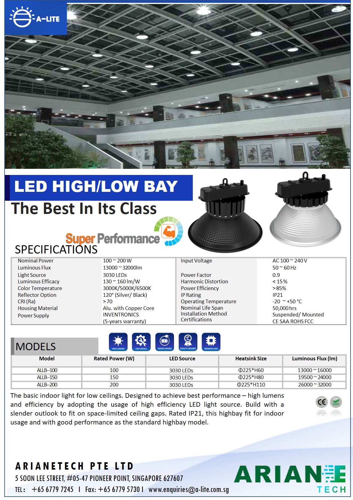 A-LITE LED HIGH/LOW BAY LIGHT