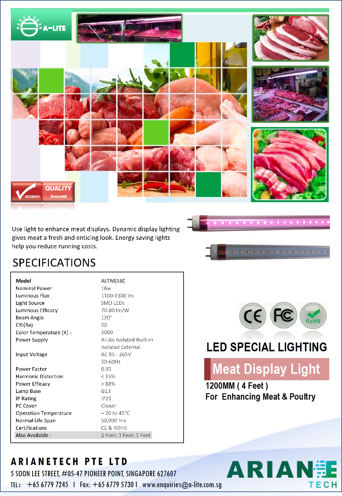 A-LITE LED MEAT DISPLAY LIGHT