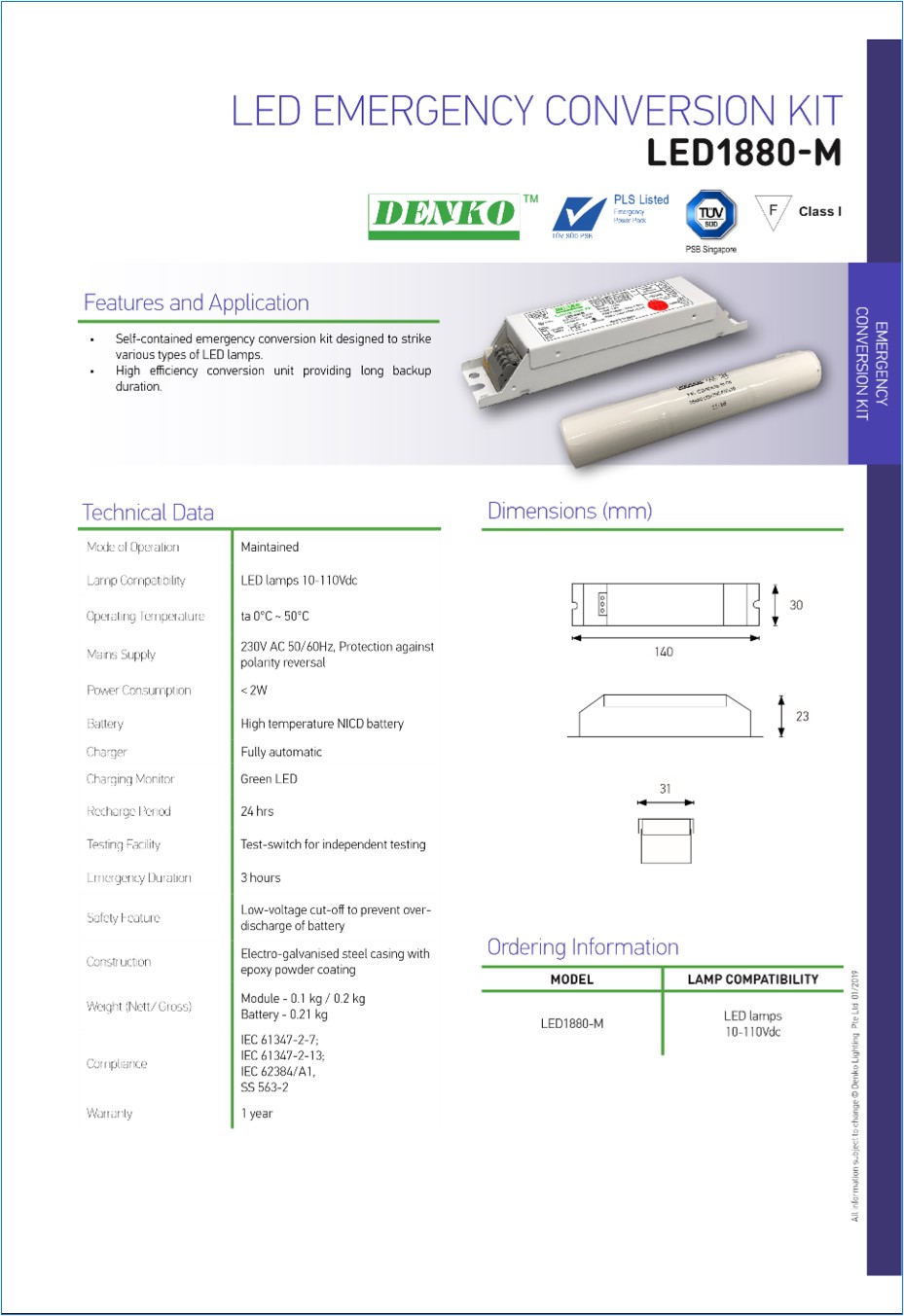LED EMERGENCY CONVERSION KIT