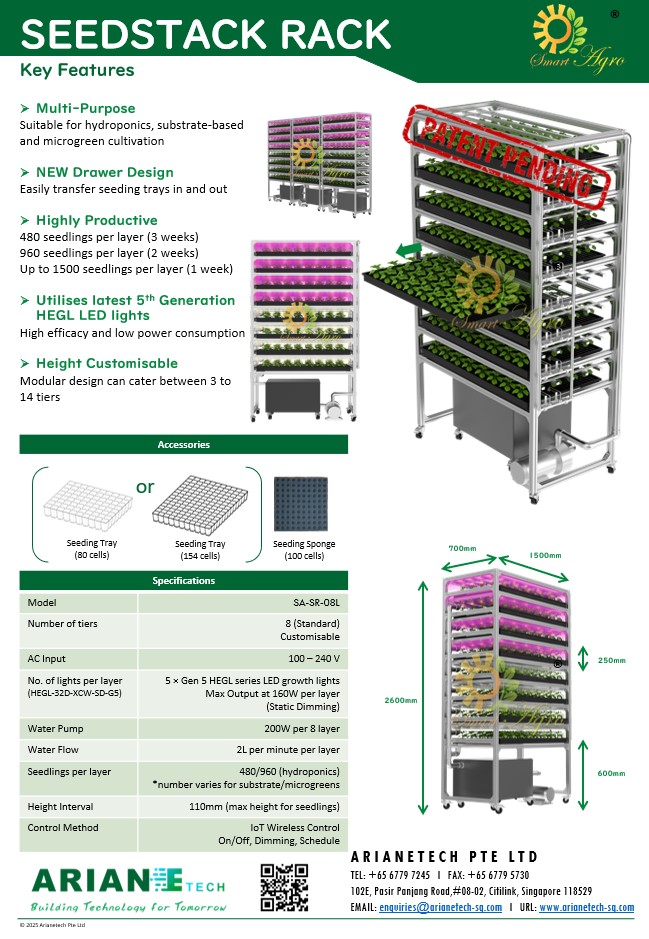 *NEW DESIGN* SmartAgro 3-in-1Multi-purpose R&D Cultivation Rack